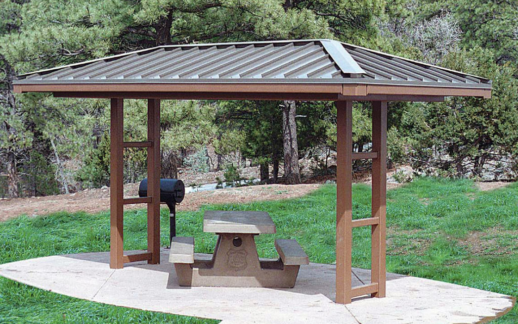 Mingus shade structure model designed with versatility in mind.