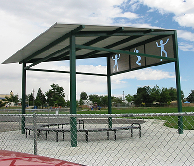 Sierra shade structure model by Classic Recreation with utilitarian ...