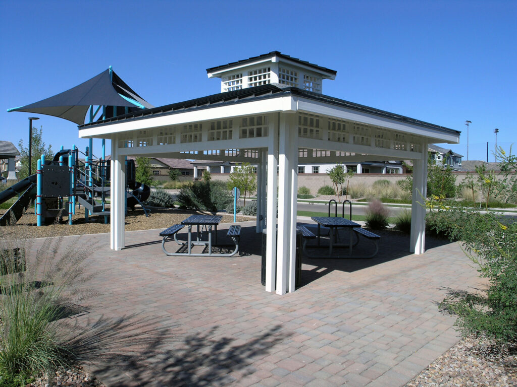 Home Community Shade Structure in a luxury neighborhood with home town ...